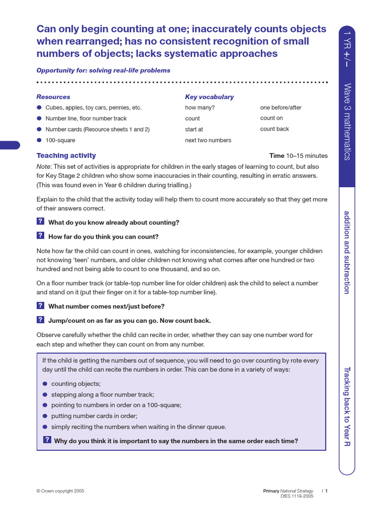 Addition and Subraction Intervention | PDF