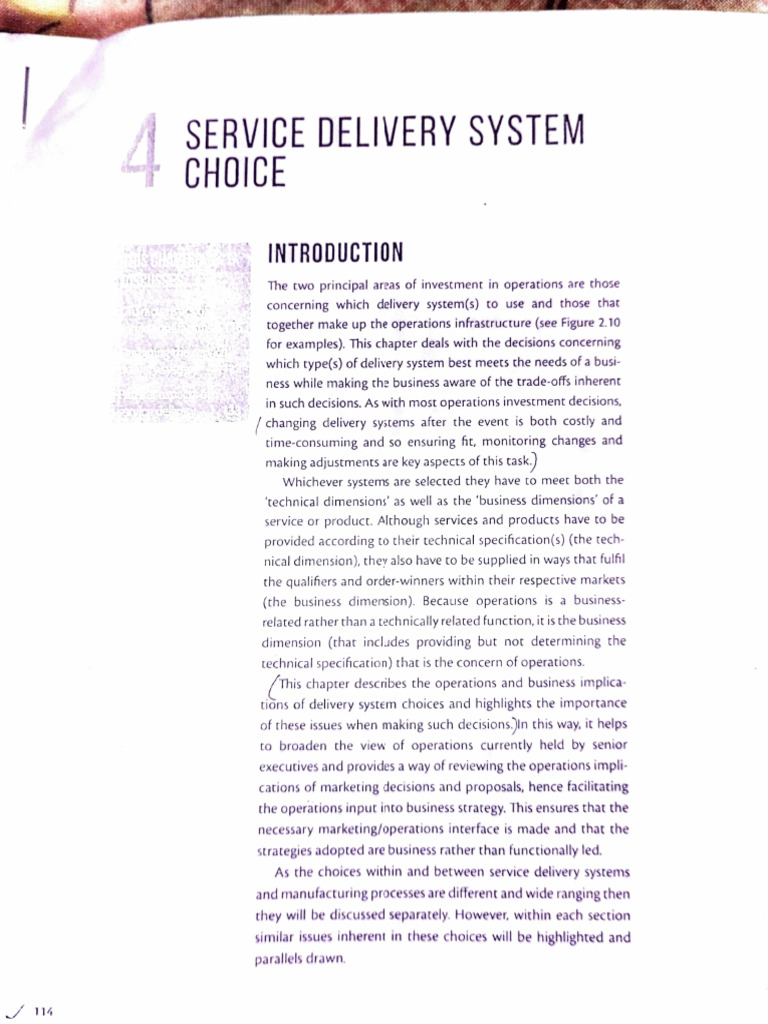 Service Delivery System | PDF