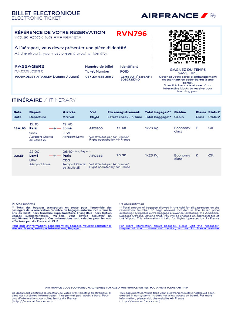Billet Ã©lectronique | PDF