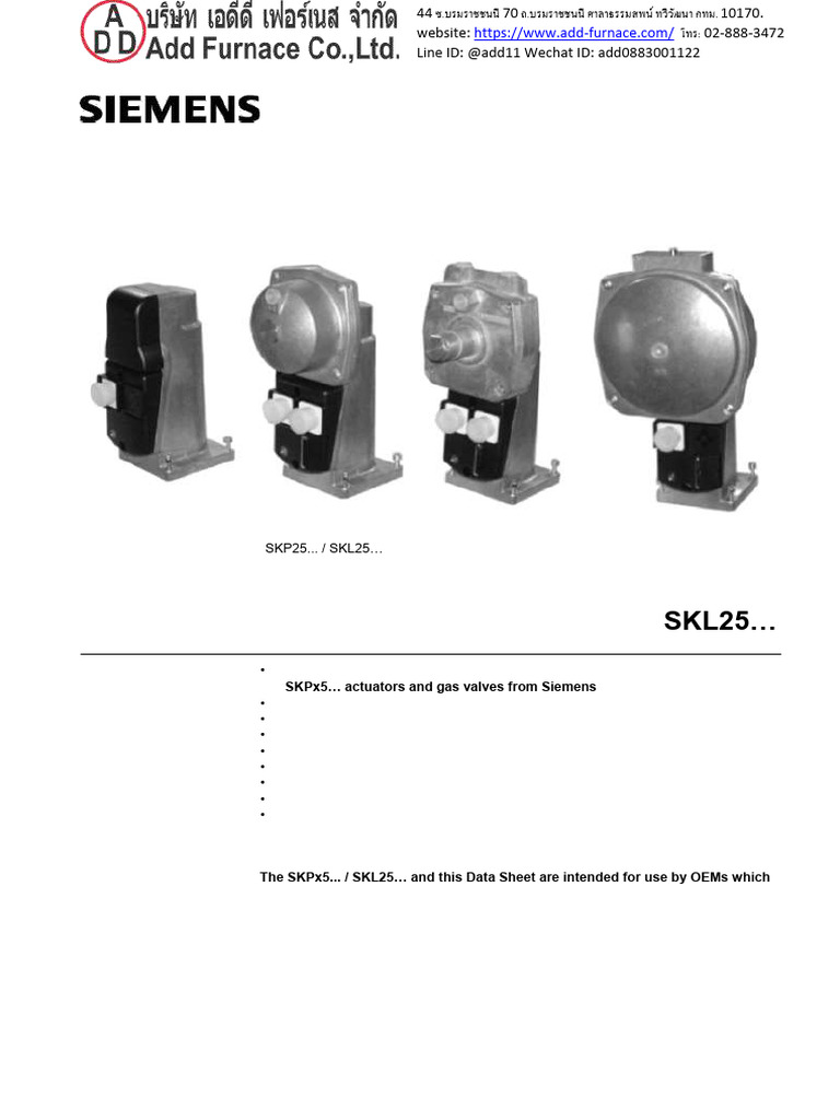 Siemens skp15 001e2 Manual | PDF