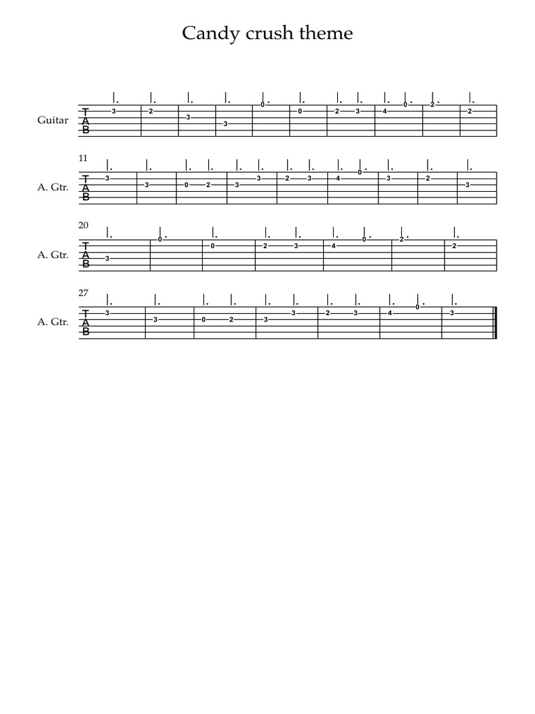 Candy crush theme - Full Score | PDF