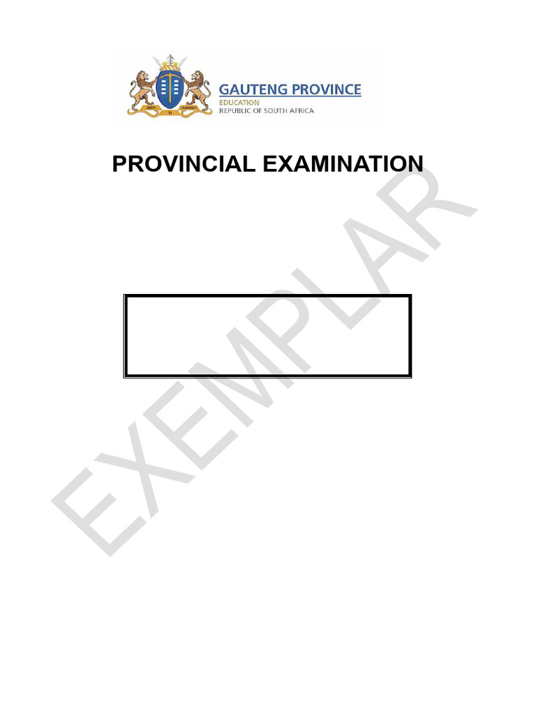 Grade 11 Provincial Examination Physical Sciences P2 (English) November ...