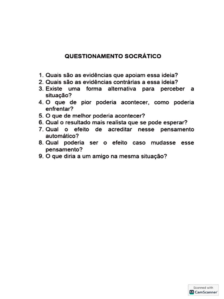 Questionamento Socratico | PDF