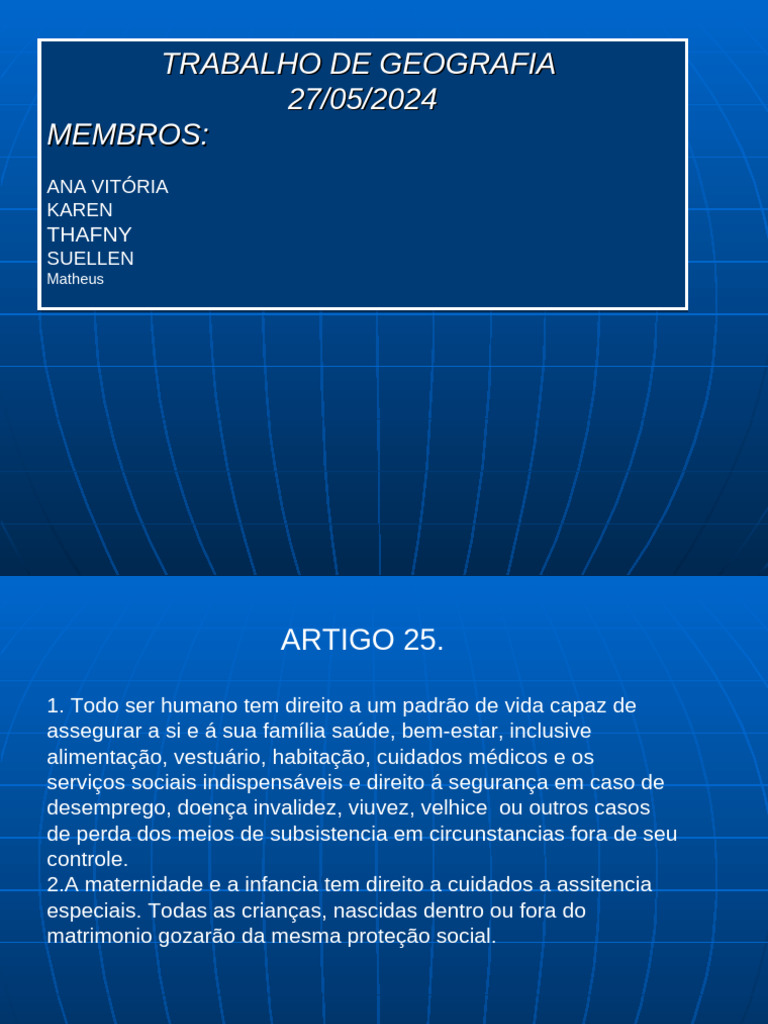 Apresentação - de Geograia | PDF