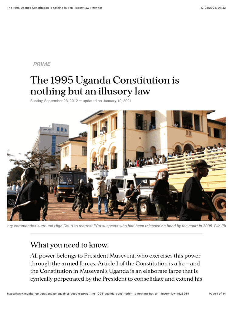 Uganda's 1995 Constitution: An Illusion | PDF | Uganda