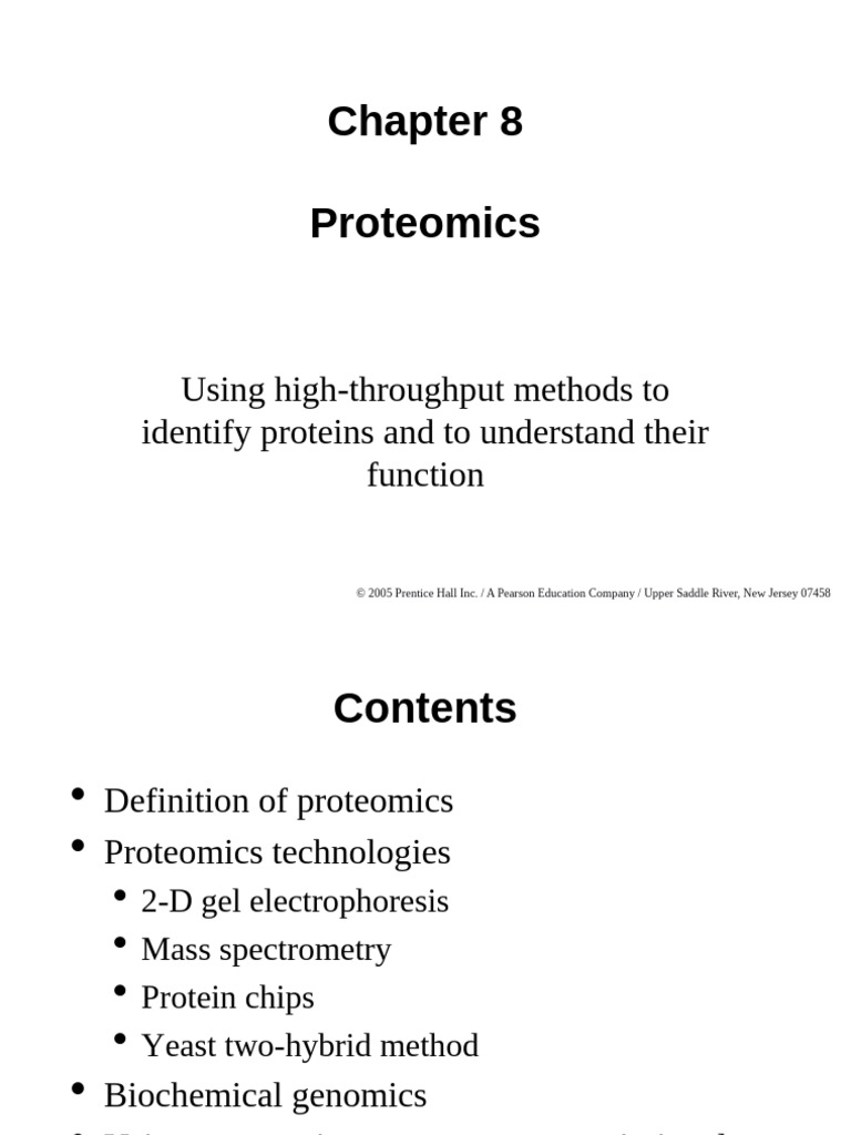 Introduction To Proteomics | PDF