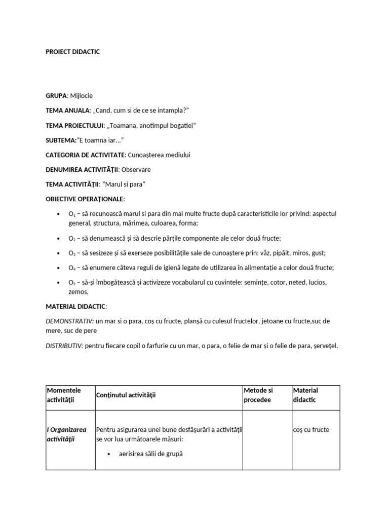 Proiecte Didactice Gradi | PDF