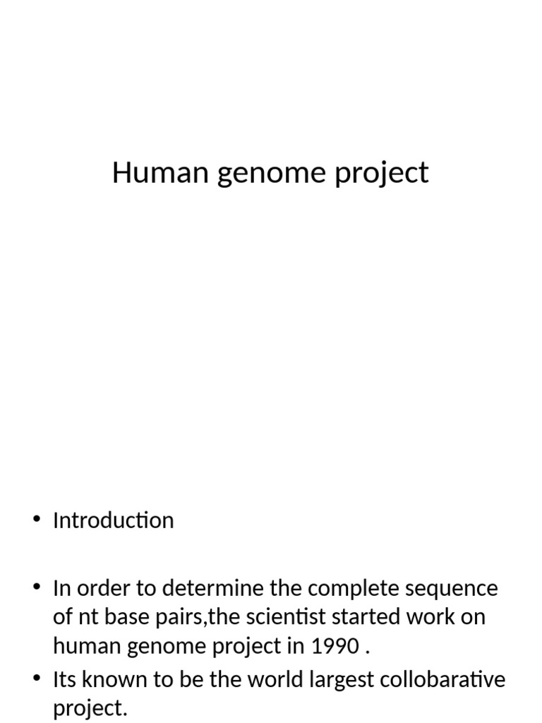 Human Genome Project | PDF