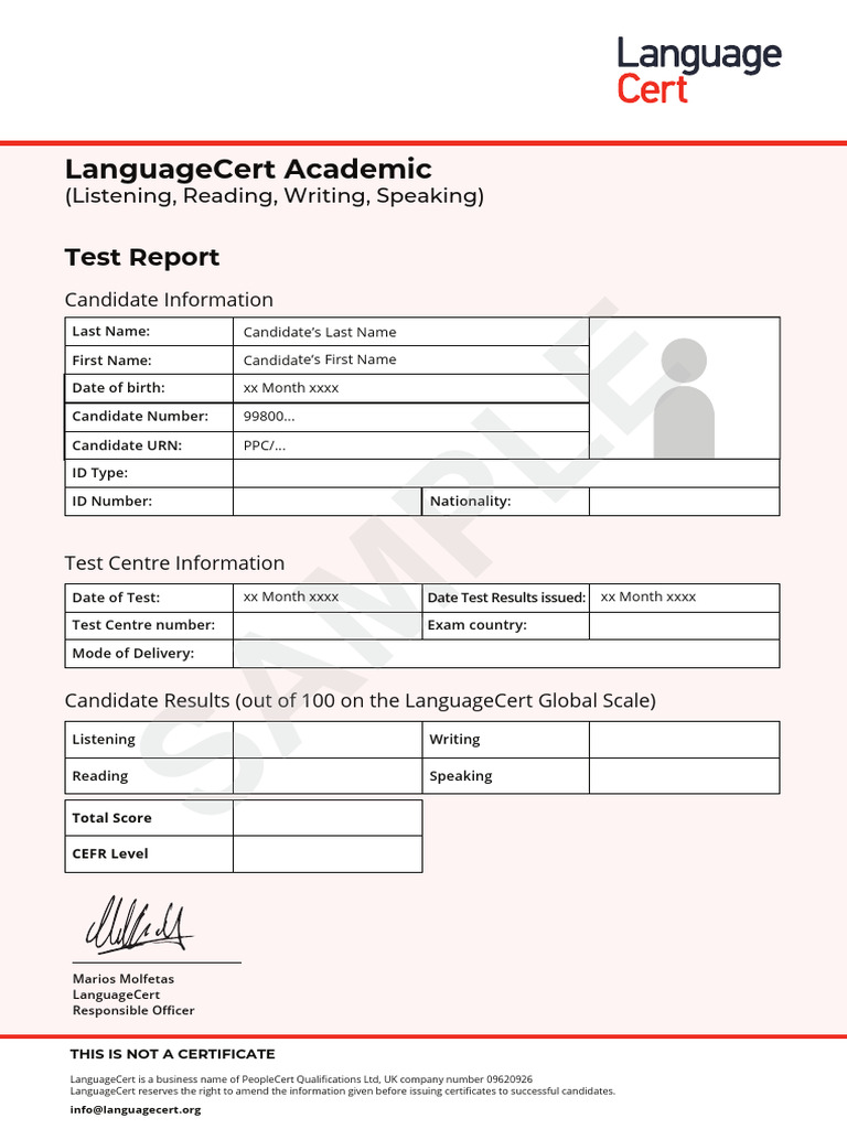 LanguageCert Academic Test Report | PDF | Linguistics | Human Communication