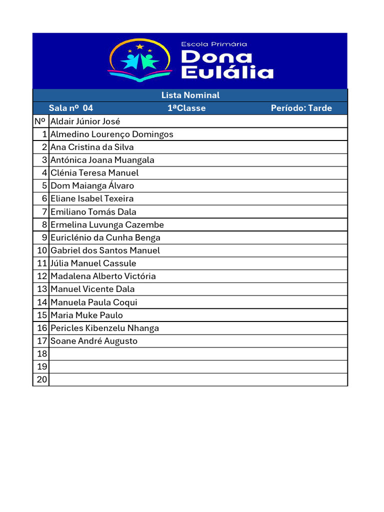 Lista Nominal - Tarde4 | PDF