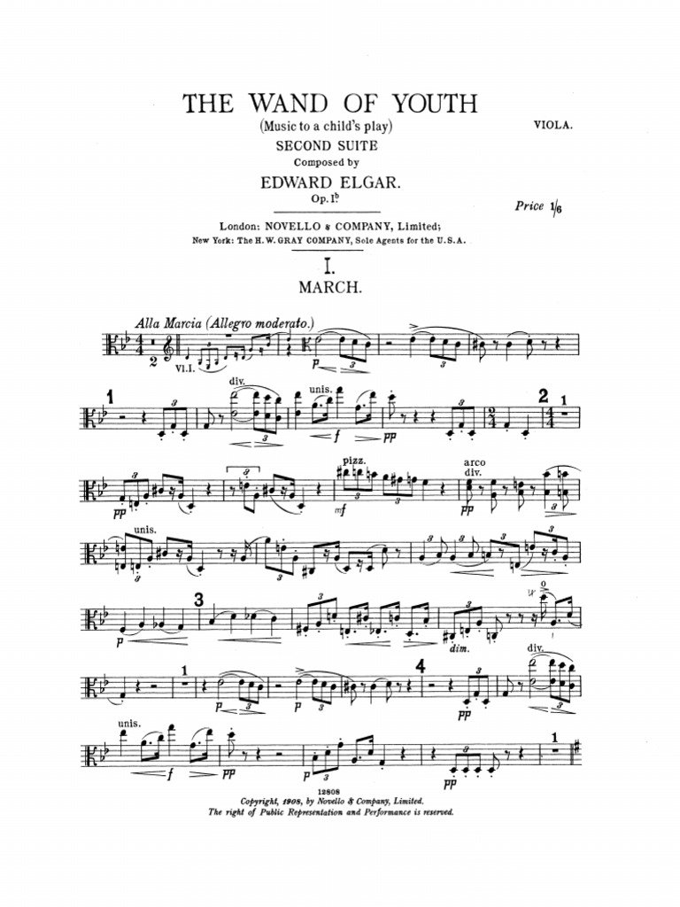 Elgar Wand of Youth Vla | PDF