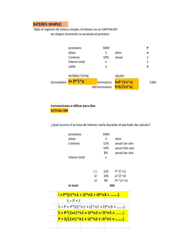 CLASE 23-08 INTERES SIMPLE | PDF