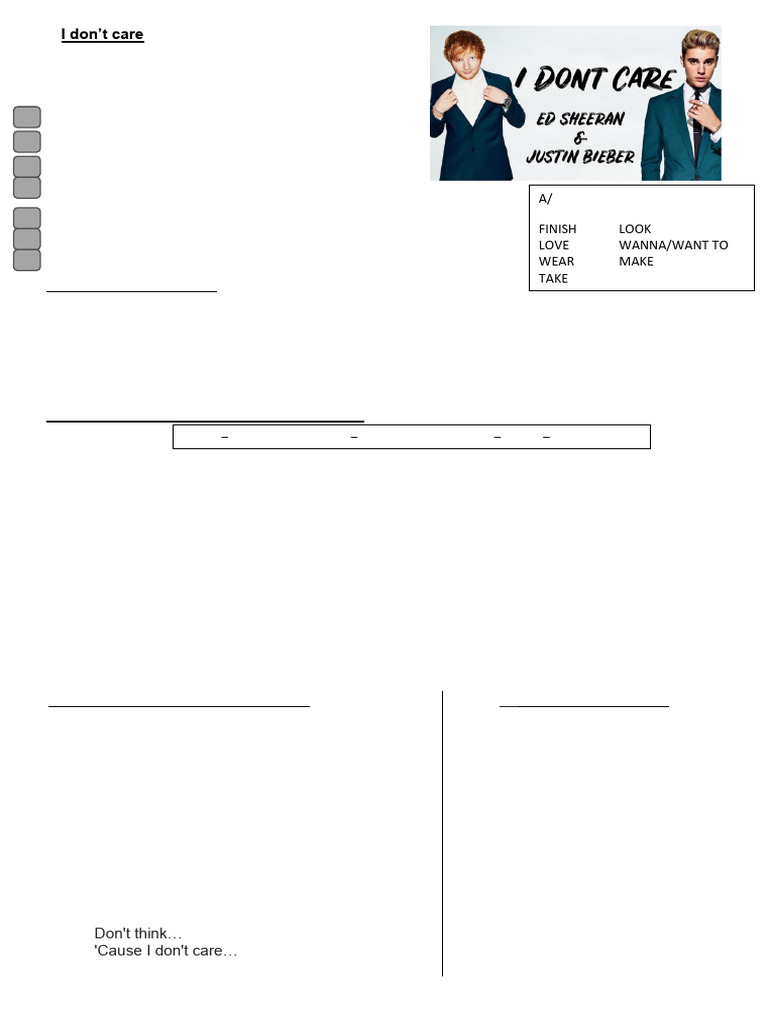 I Don't Care - Ed Sheeran | PDF