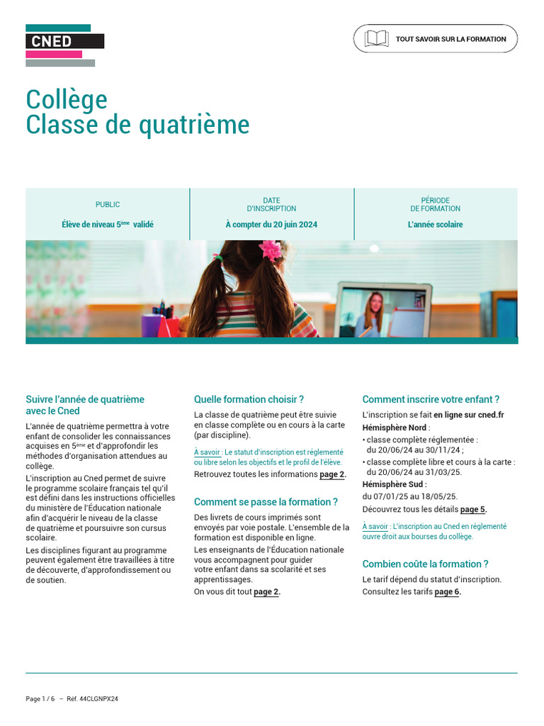 Cned Quatrieme Doc24 | PDF