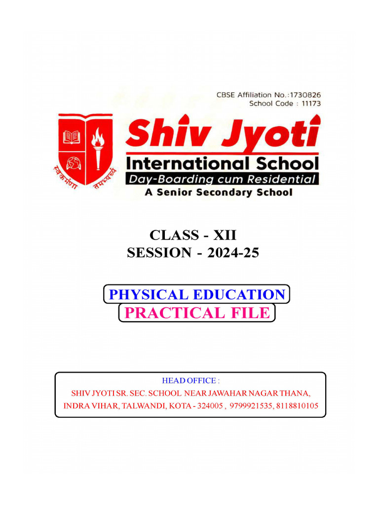 08 Class - 12 - Phy - Edu - Practical - Cricket 2024-25 | PDF