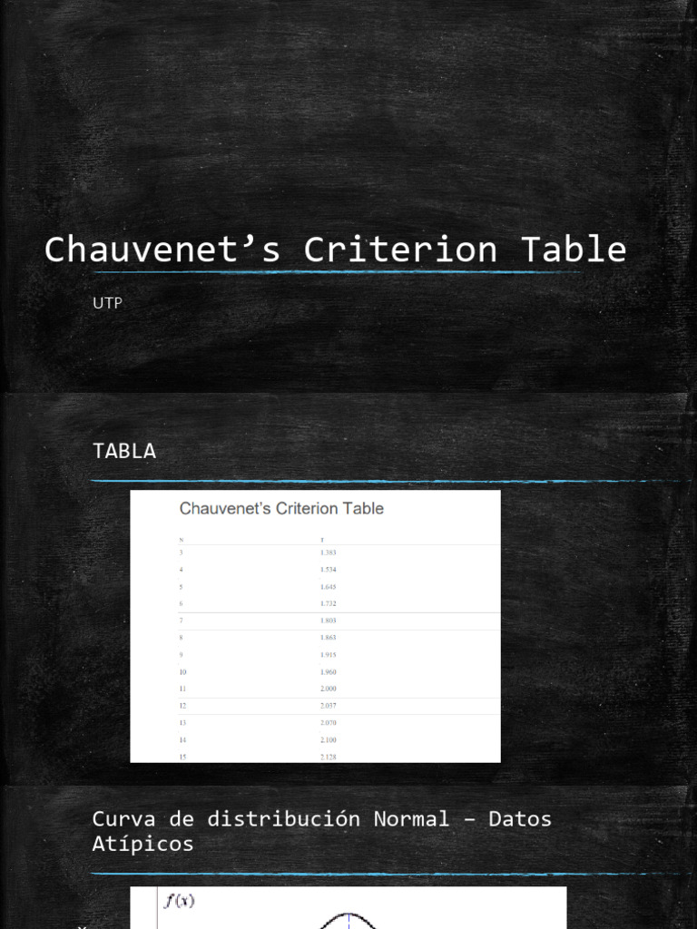 Chauvenet's Criterion | PDF