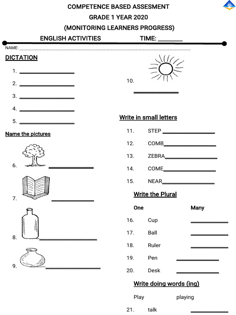 Grade 1 English | PDF