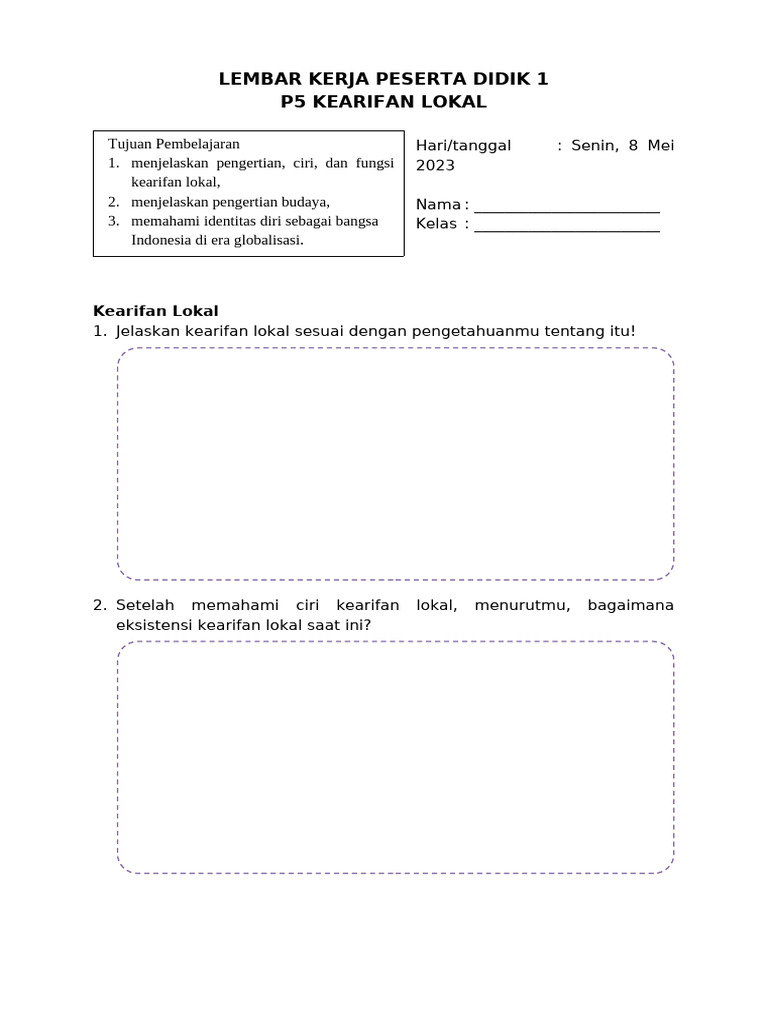 LKPD 1 Dan Rubrik Penilaian-1 | PDF