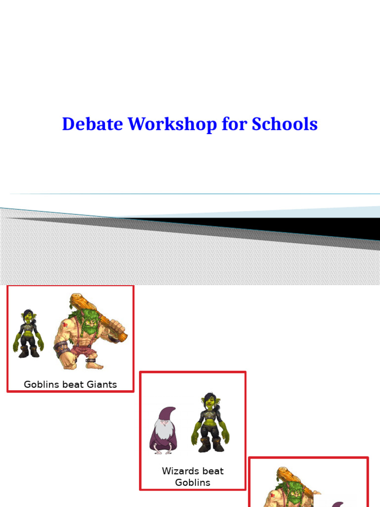 Debate Workshop For School Students | PDF