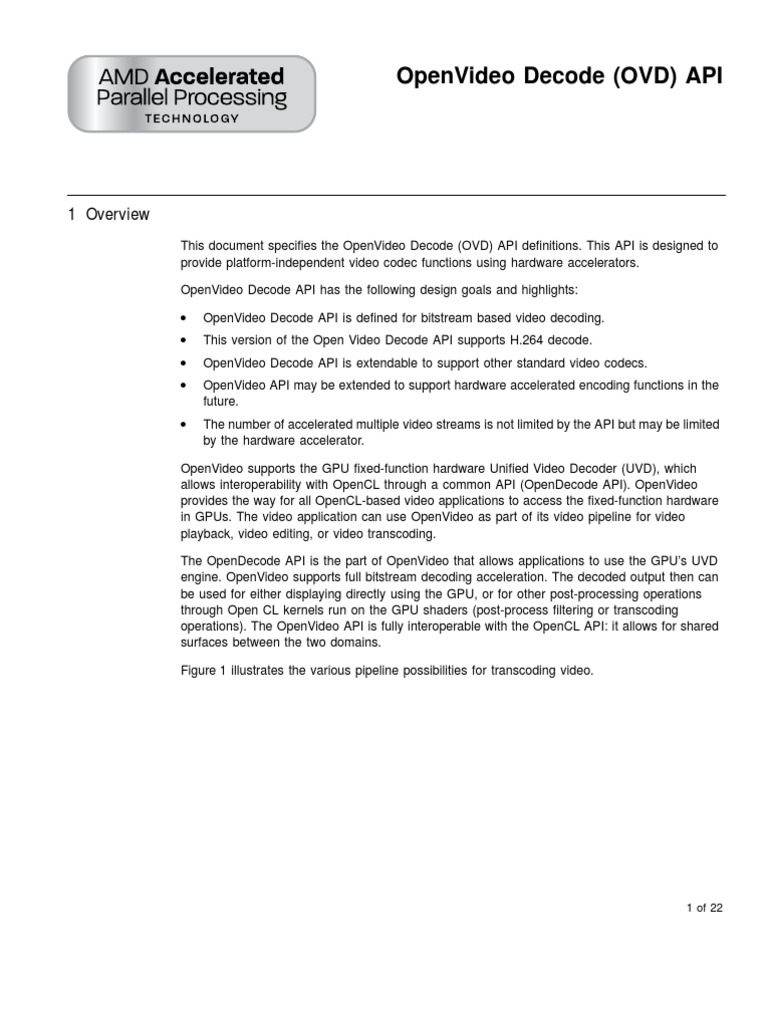 OpenVideo Decode API | PDF | H.264/Mpeg 4 Avc | Graphics Processing Unit