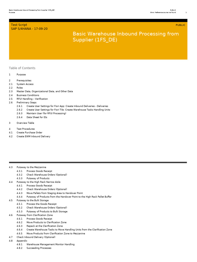 1FS S4hana2020 BPD en de | PDF