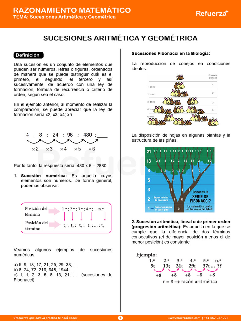 Sucesiones Aritméticas y Geométricas | PDF | Secuencia | Estructuras ...
