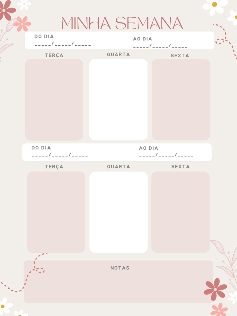 Planner Semanal CAPSia Thiara | PDF