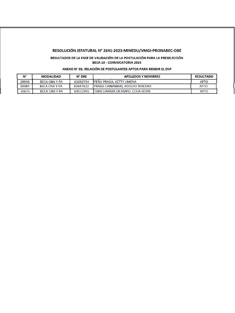 Pronabec Aptos | PDF