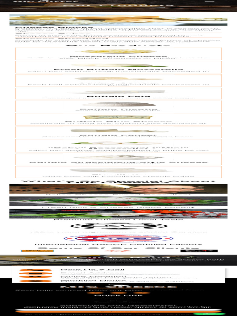 Our Products - MIG Cheese Factory | PDF | Mozzarella | Cheese