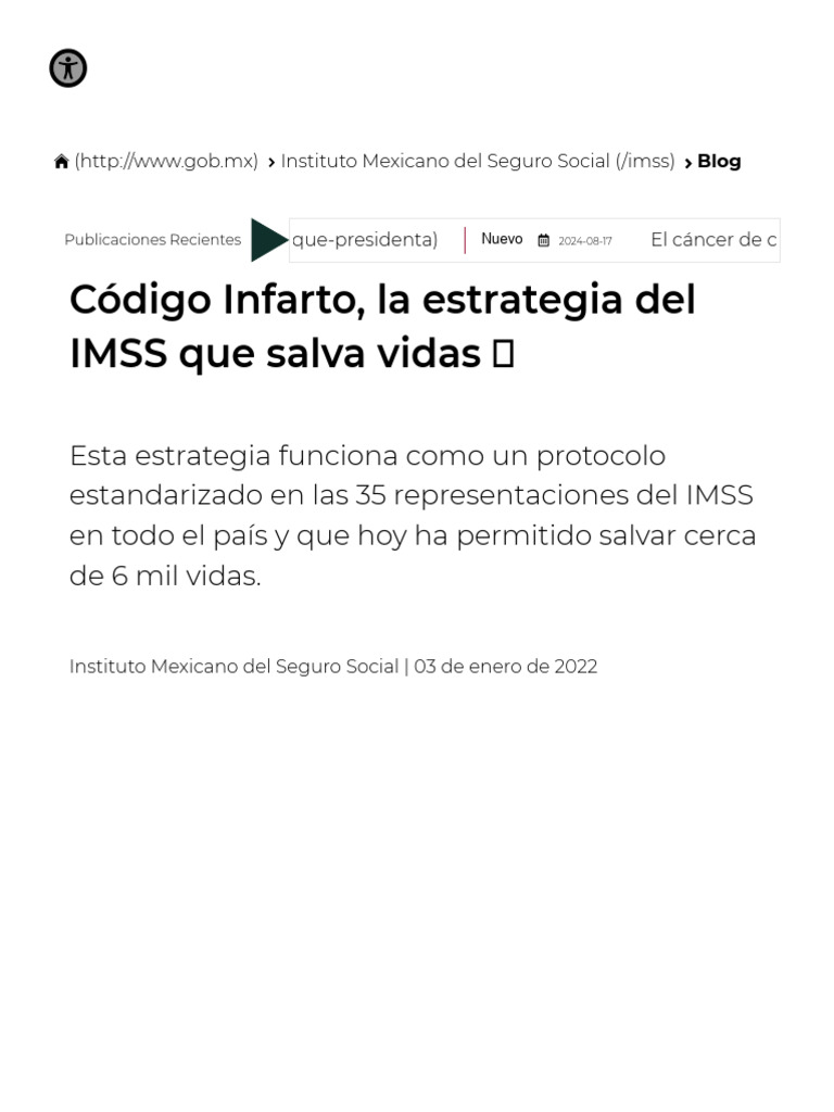 Código Infarto, La Estrategia Del IMSS Que Salva Vidas ? - Instituto ...