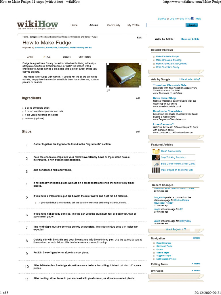 How To Make Fudge - 11 Steps... | PDF | Fudge | Candy