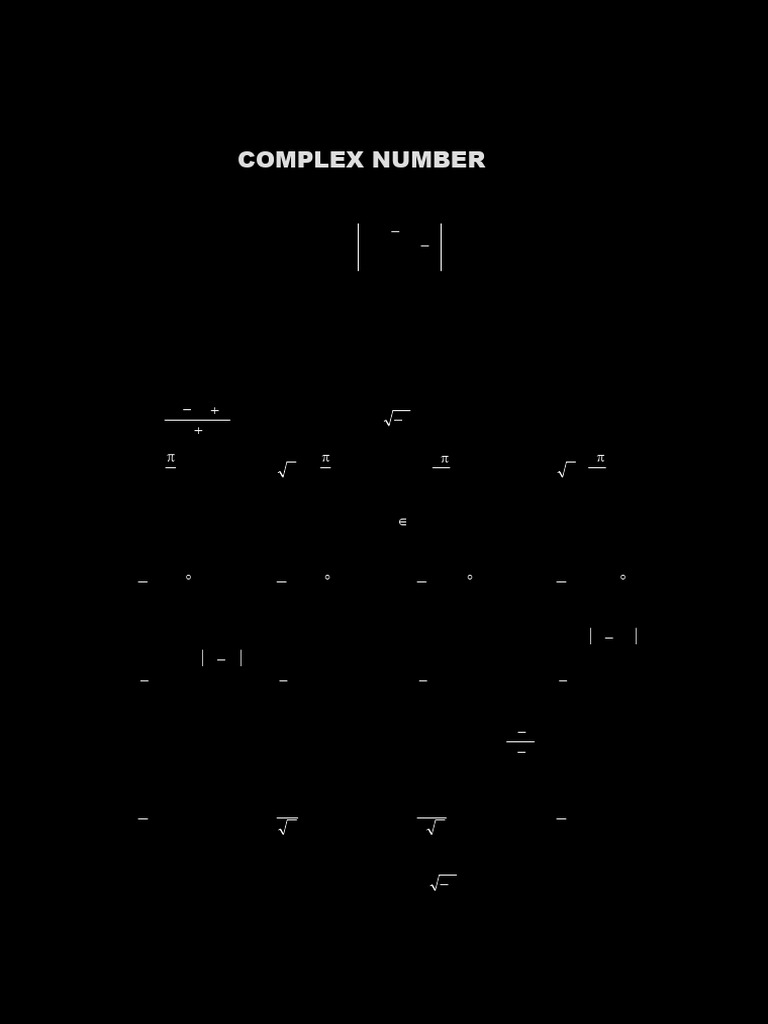 Complex Number Handout | PDF
