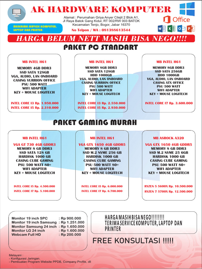 Brosur Rakit Komputer | PDF