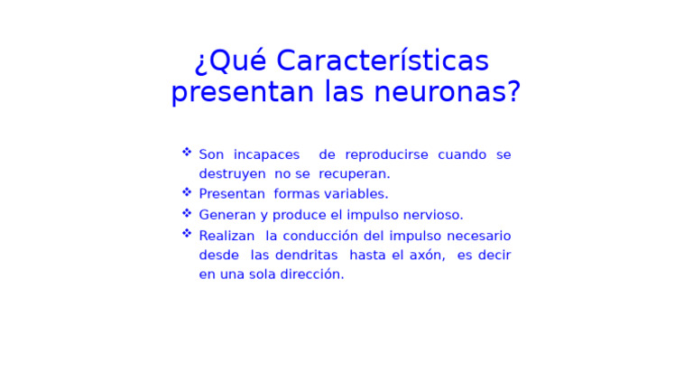 Características de Las Neuronas | PDF