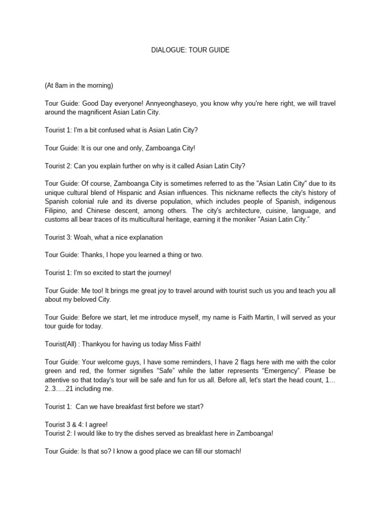 Dialogue - Tour Guide | PDF