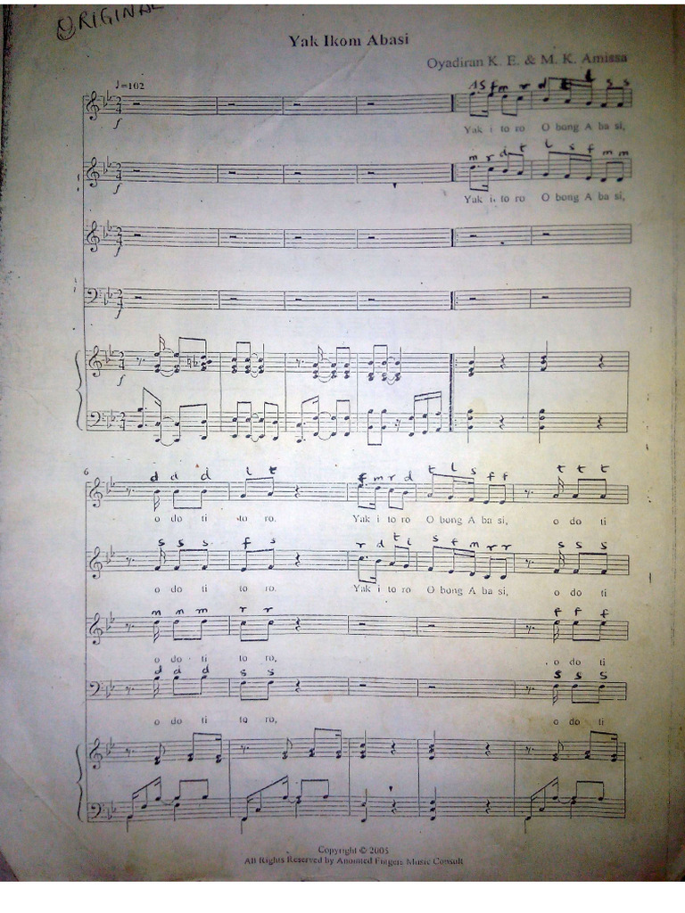 M.K. Amissah - Yak Itoro Obong Abasi (Staff) | PDF