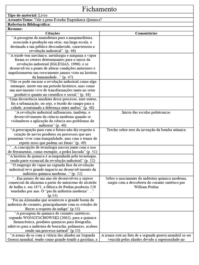 Fichamento Livro Cremassio | PDF