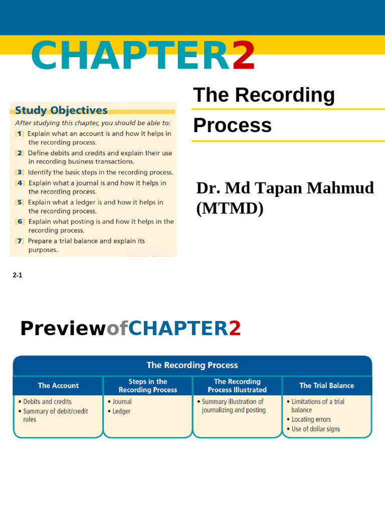 CH 02 Recording Process MTMD | PDF