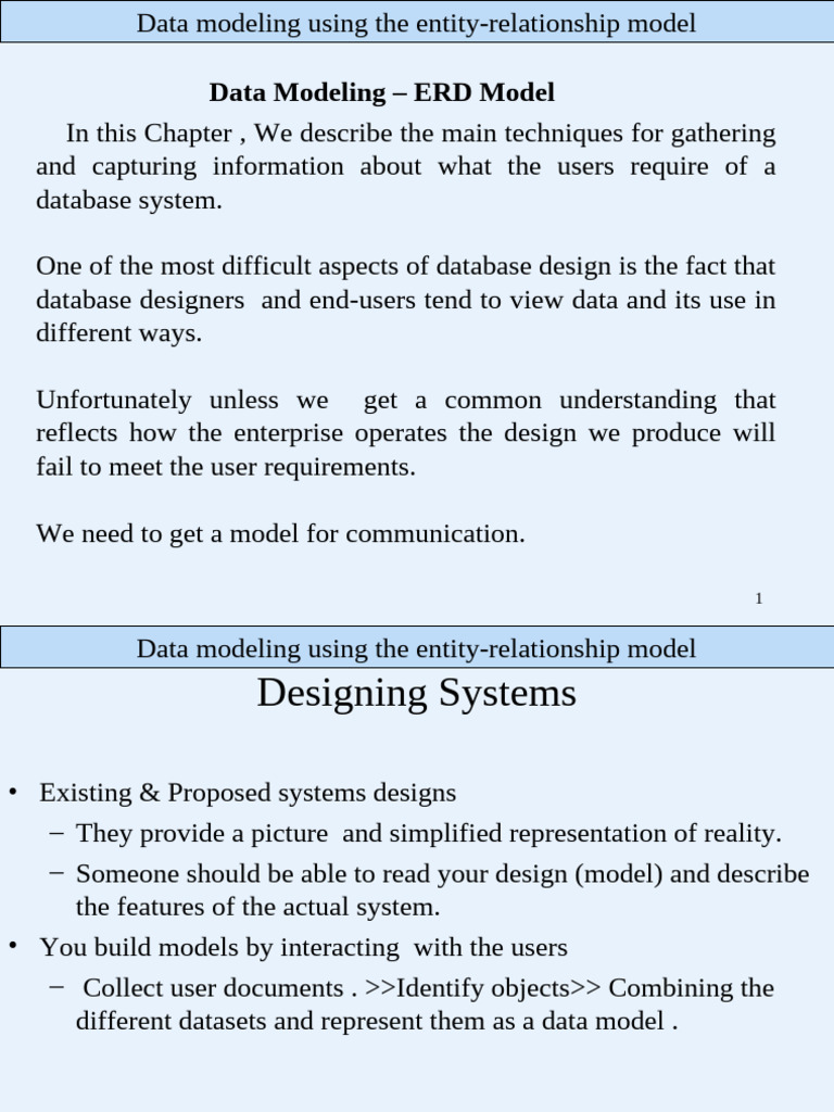 Lect1 - Data Modelling | PDF