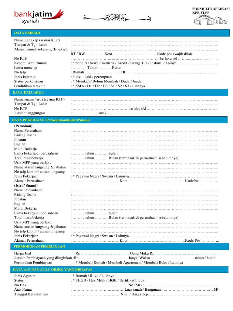 Form KPR FLPP 2024 | PDF