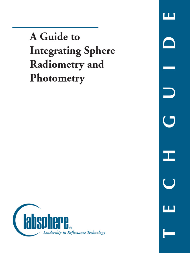 Integrating Sphere Radiometry Guide | PDF | Electromagnetic Spectrum ...