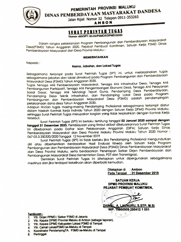 2020 SPT TA, PDP-PDTI Dan PLD Tahun | PDF