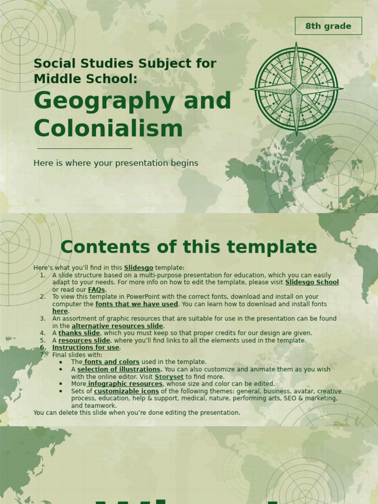 Social Studies Subject for Middle School - 8th Grade_ Geography and ...
