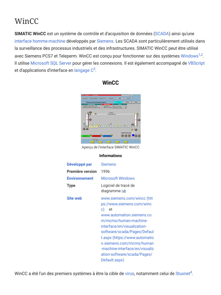 WinCC - Wikipédia | PDF