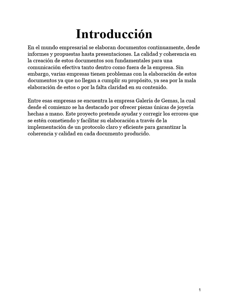 INTRODUCCIÓN. Proyecto SENA - Implementación de Protocolos para La Elaboración de Documentos | PDF