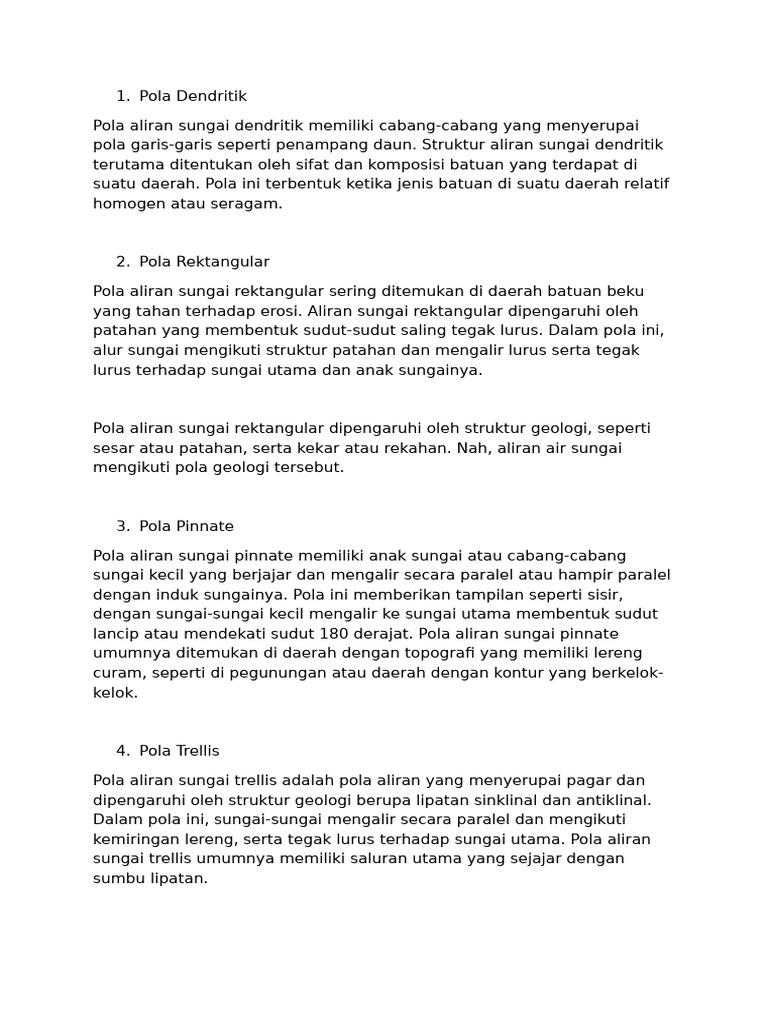 Pola Aliran Sungai | PDF