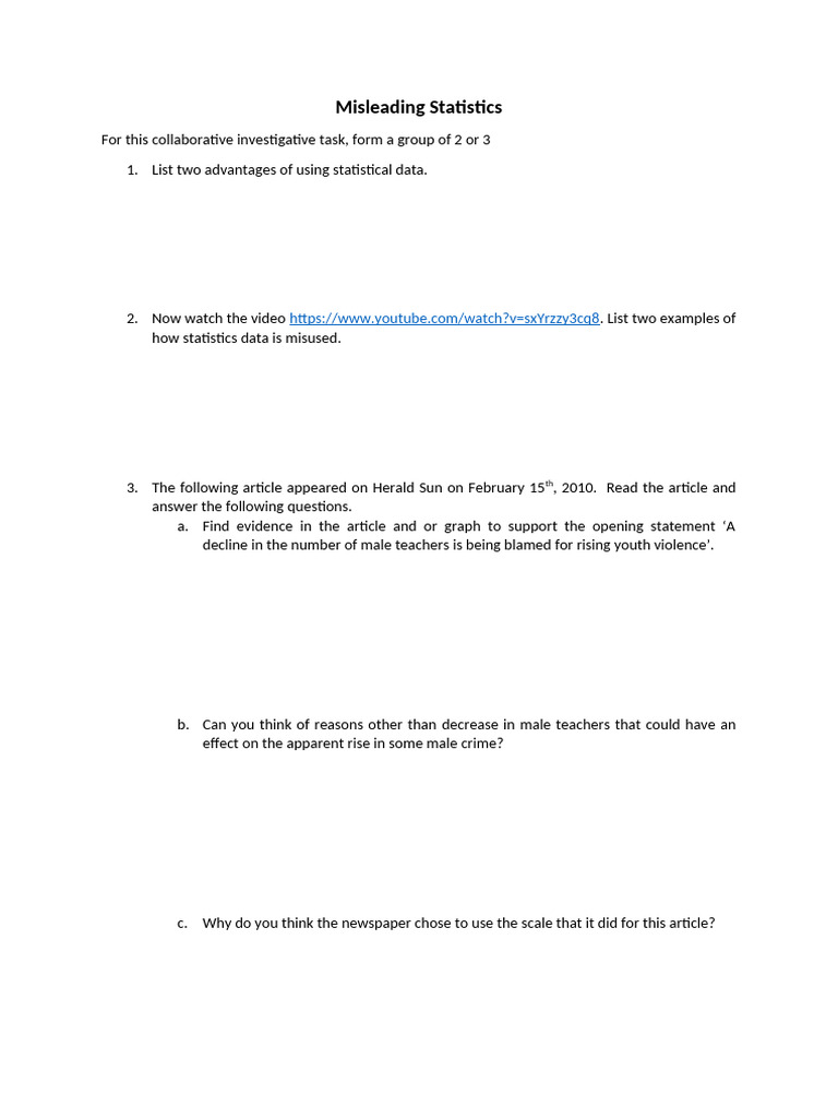 Understanding Misleading Statistics | PDF | Career & Growth | Computers
