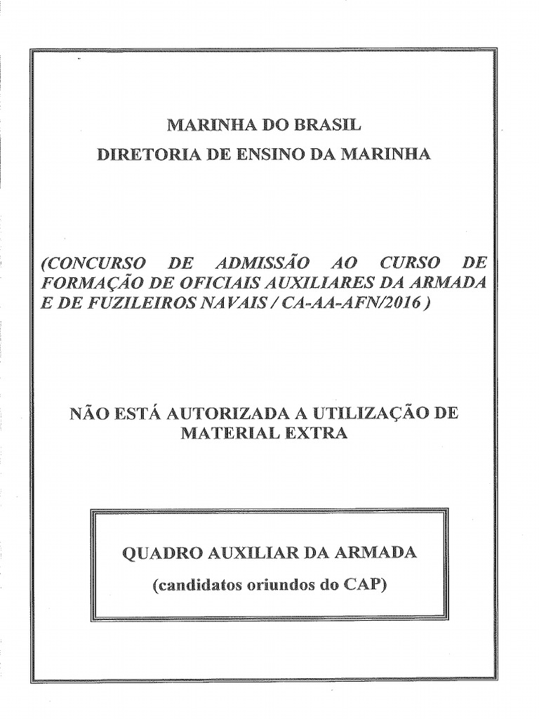 Prova 2016 Cap Amarela | PDF