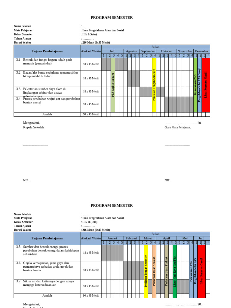 PROGRAM SEMESTER | PDF