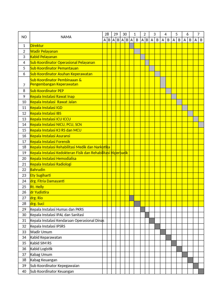 JADWAL DINAS MOD 2023 Psyarif | PDF